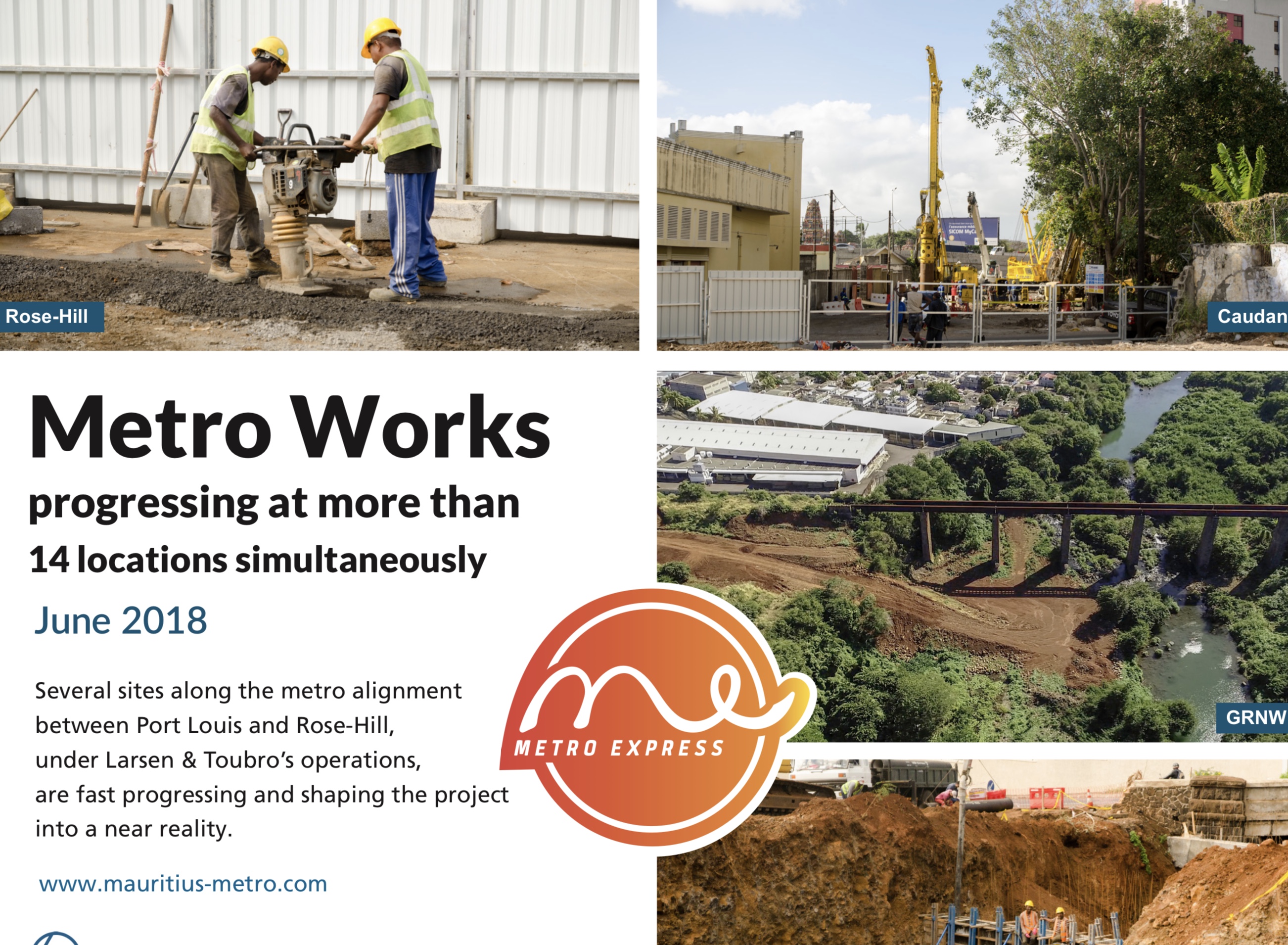 Metro Works Progress Updates - June 2018 - Metro Express Mauritius