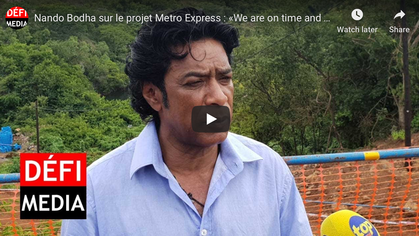Nando Bodha : «We are on time and on track» - Metro Express Mauritius